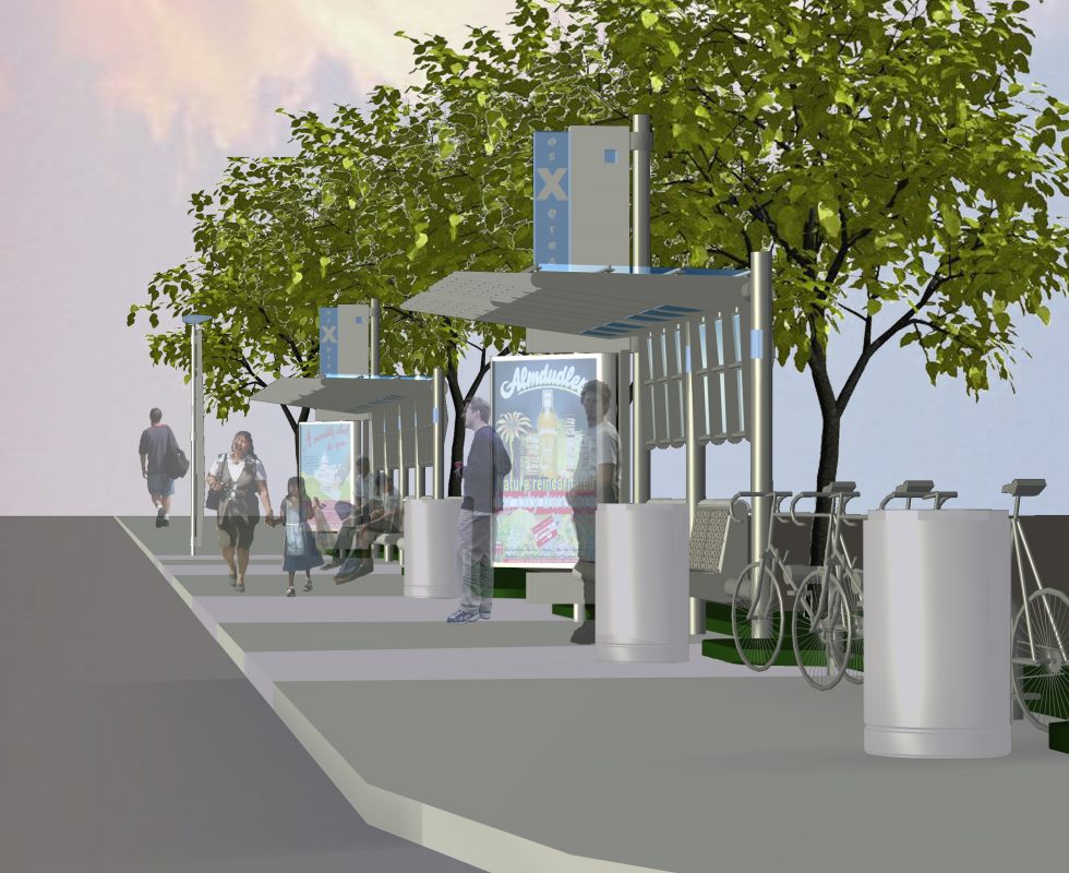 OCTA Bus Rapid Transit Station Plan | Gruen Associates